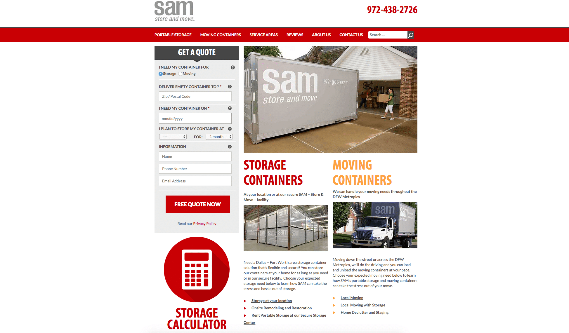 Getting to Know the SAM (Store & Move) Website - DFW Container Group